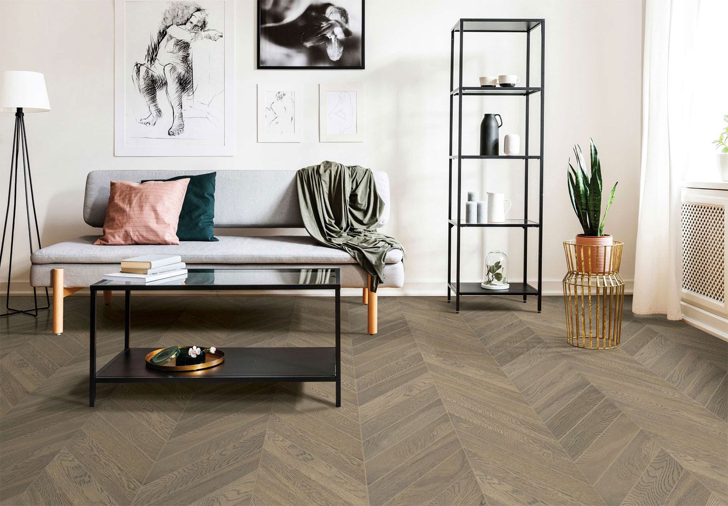 Chevron Engineered Hardwood Flooring - DP ENTERPRISES