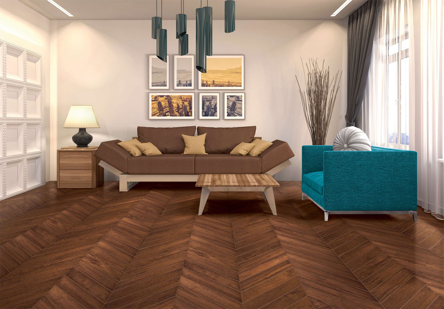 Chevron Engineered Hardwood Flooring - DP ENTERPRISES